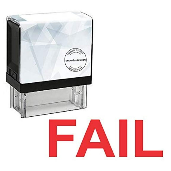 StampExpression - Fail Office Self Inking Rubber Stamp - Red Ink (A ...