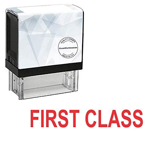 StampExpression - First Class Office Self Inking Rubber Stamp - Red Ink ...