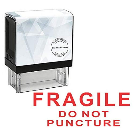 StampExpression - Fragile DO NOT Puncture Office Self Inking Rubber ...