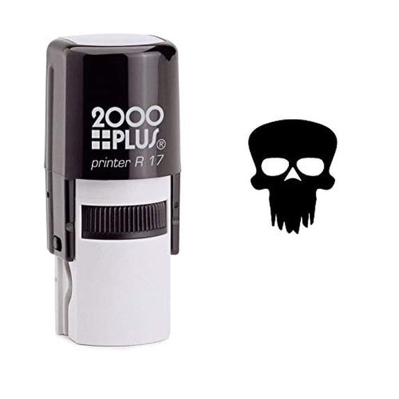 StampExpression - Hipster Skull Self Inking Rubber Stamp - Black Ink (W ...