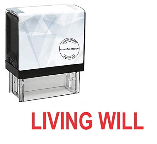 StampExpression - Living Will Office Self Inking Rubber Stamp - Red Ink ...