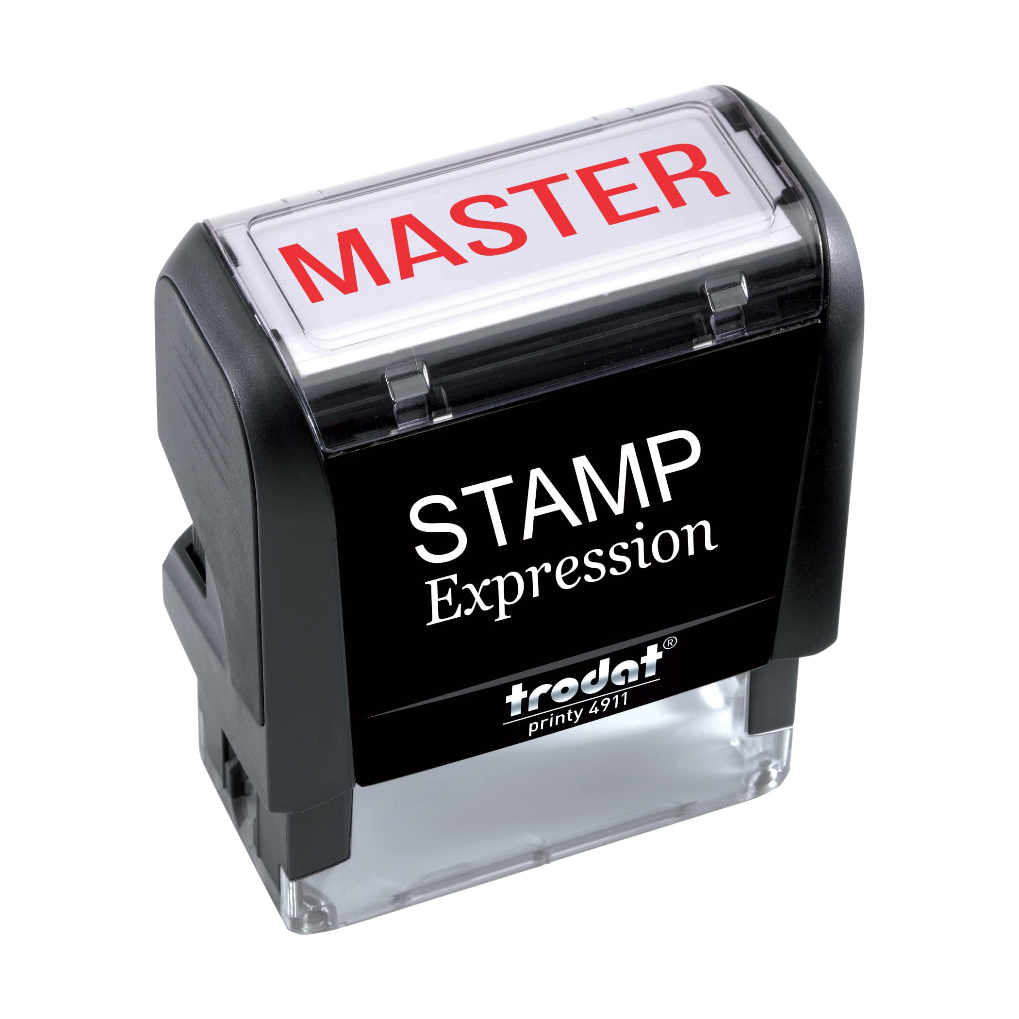 StampExpression - Master Office Self Inking Rubber Stamp - Red Ink (W ...