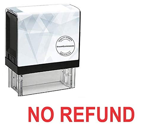 StampExpression - NO Refund Office Self Inking Rubber Stamp - Red Ink ...