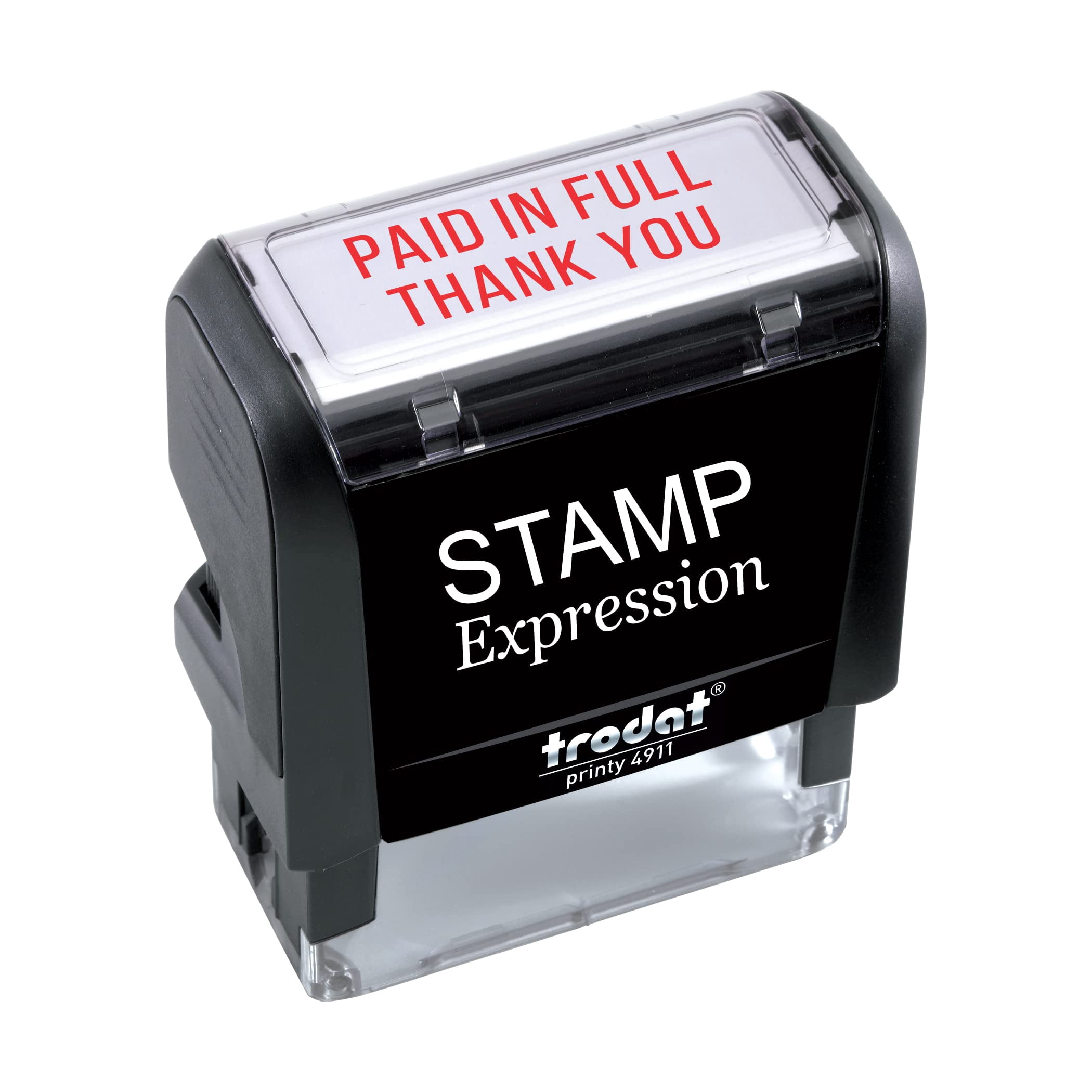 StampExpression - Paid in Full Thank You Office Self Inking Rubber ...