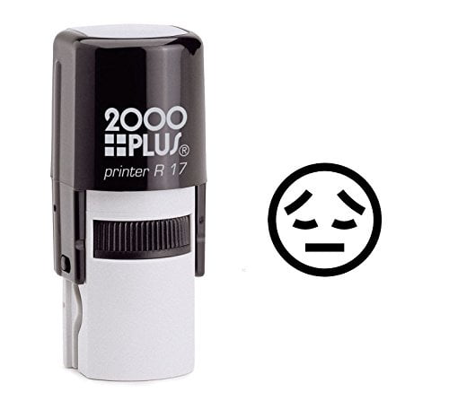 StampExpression - Pained Face Emoji Self Inking Rubber Stamp - Black ...