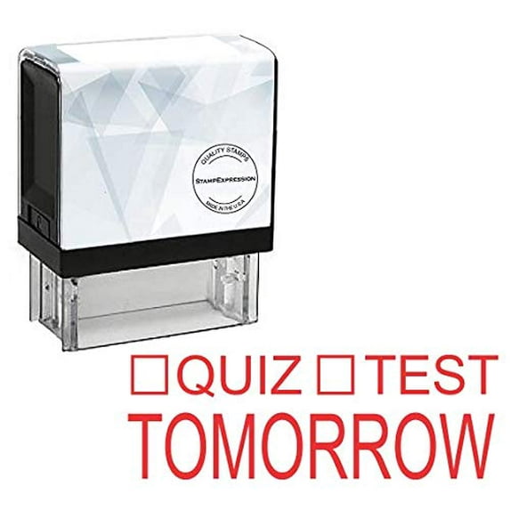 StampExpression - Quiz or Test Tomorrow Teacher Self Inking Rubber ...