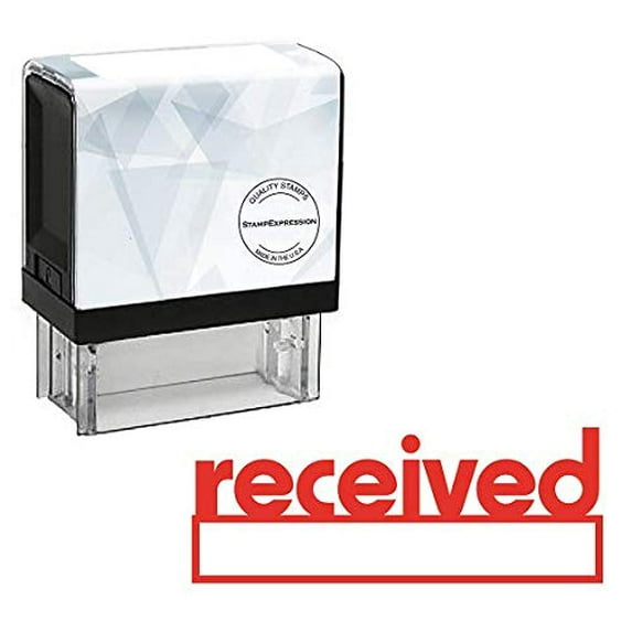 StampExpression - Received Office Self Inking Rubber Stamp - Red Ink (A ...
