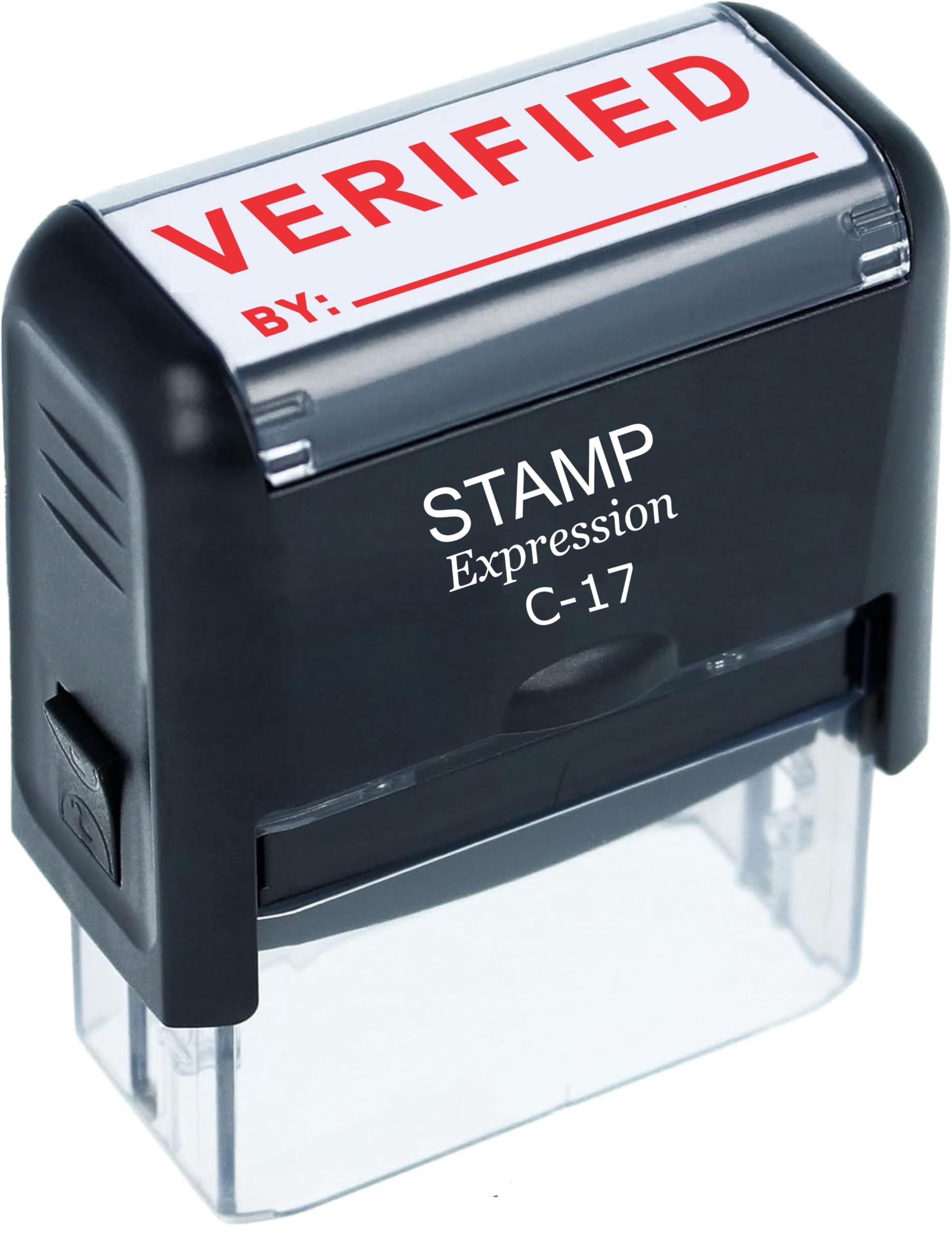 StampExpression - Verified by with Line Office Self Inking Rubber Stamp ...