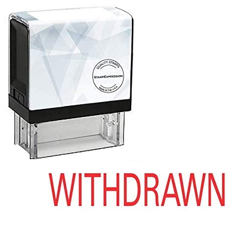 StampExpression - WITHDRAWN Office Self Inking Rubber Stamp - Red Ink ...