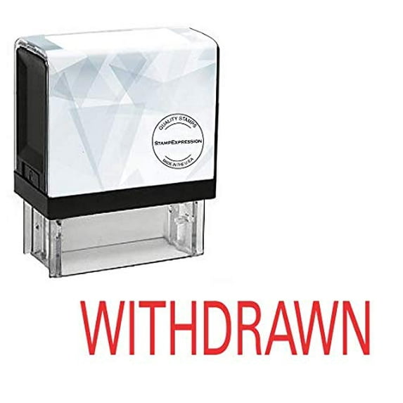 StampExpression - WITHDRAWN Office Self Inking Rubber Stamp - Red Ink ...