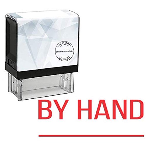 StampExpression - by Hand with line Office Self Inking Rubber Stamp ...