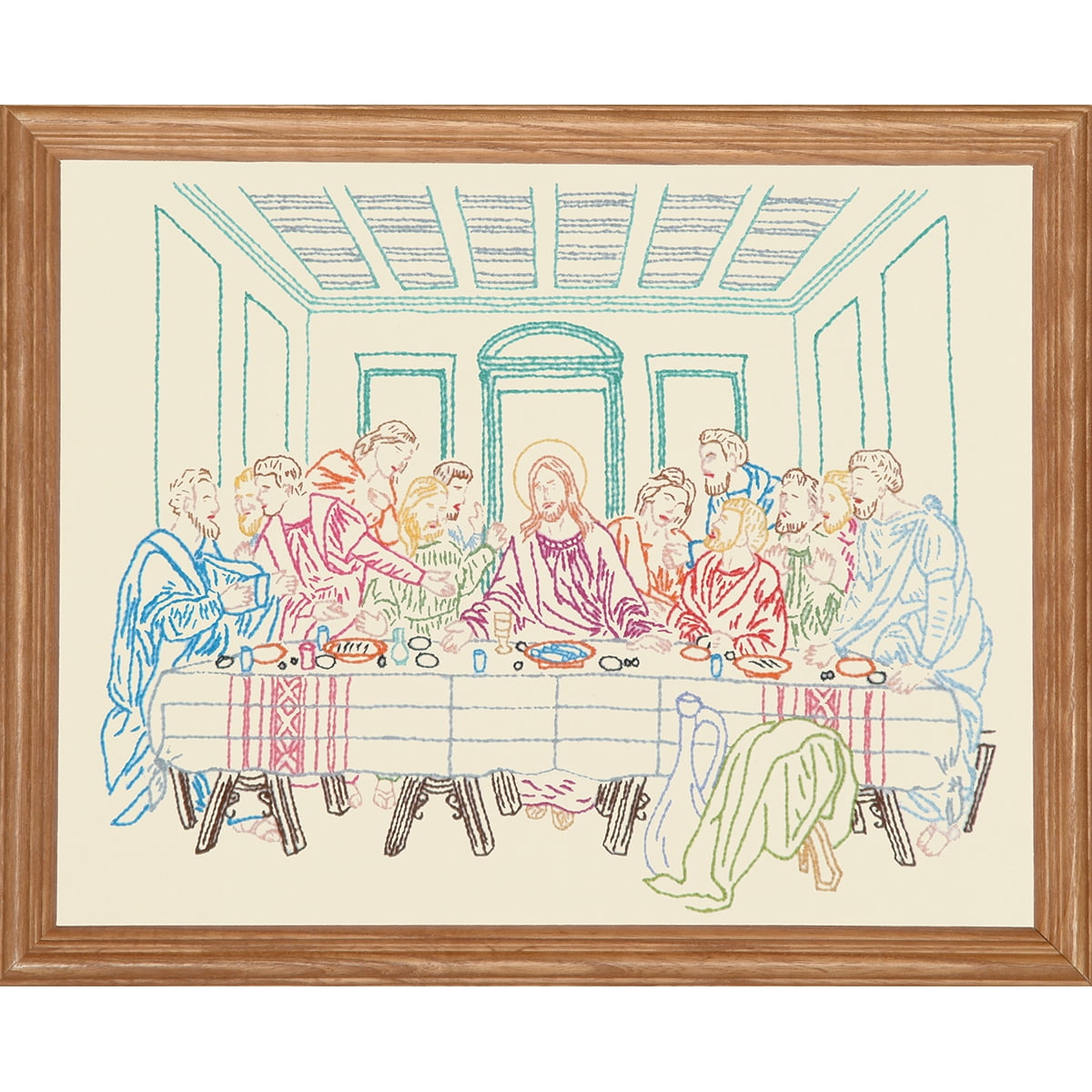 Stamped Antique Sampler 11"X14"-Last Supper - Walmart.com