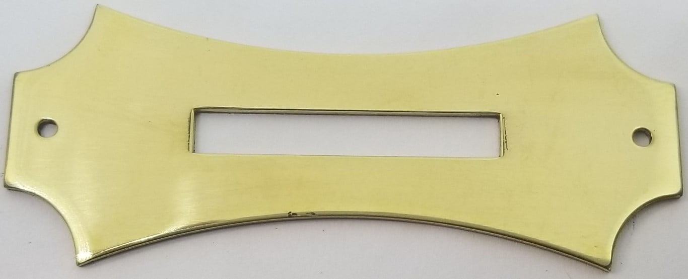 Stamped Brass Coin Slot Cover Scalloped bank money box jewelry hole ...