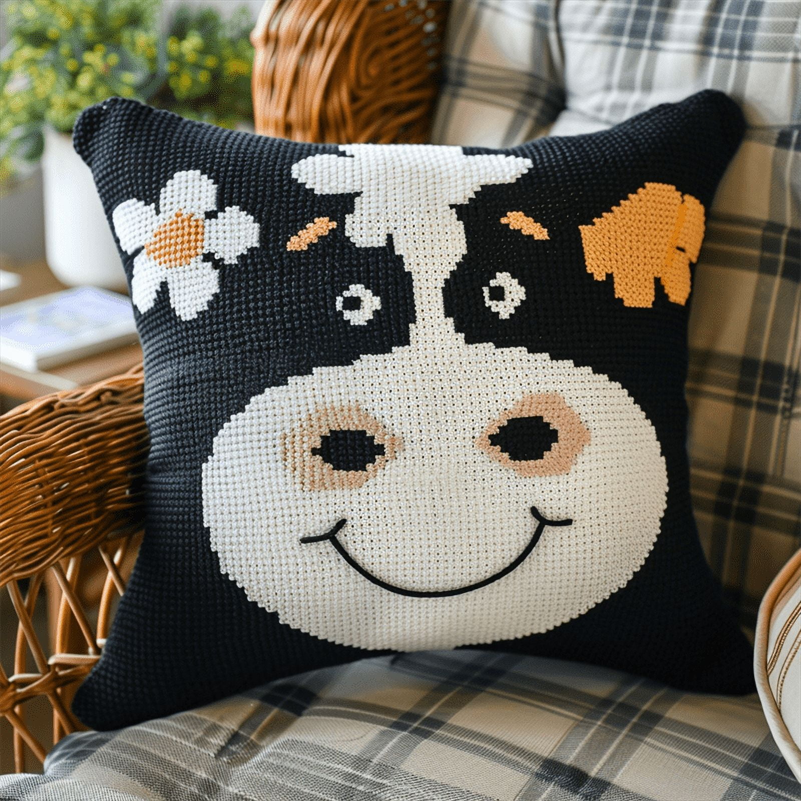 Stamped Cross Stitch Pillow Case Kits，Cross Stitch Kits for Beginners ...