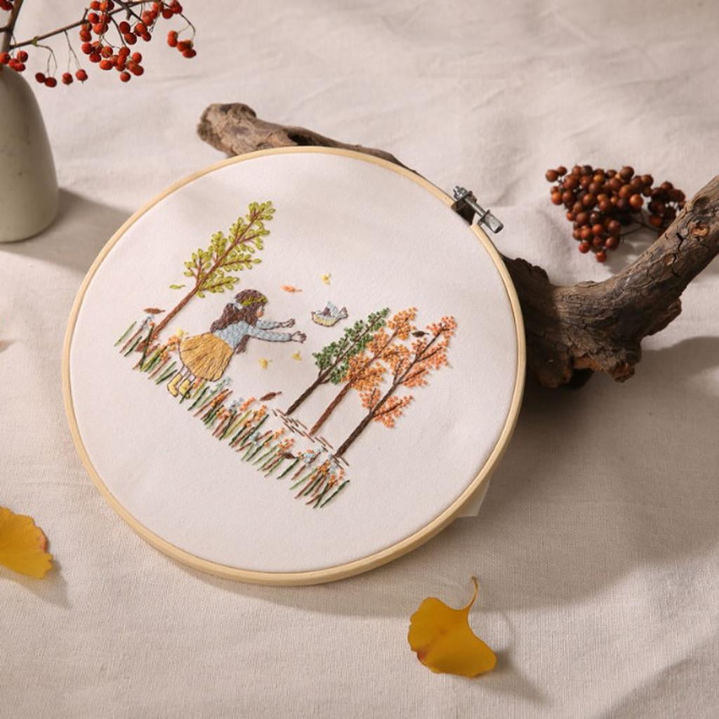 Tachiuwa Stamped Embroidery Stitch Kit, Preprinted DIY Cross Stitch ...