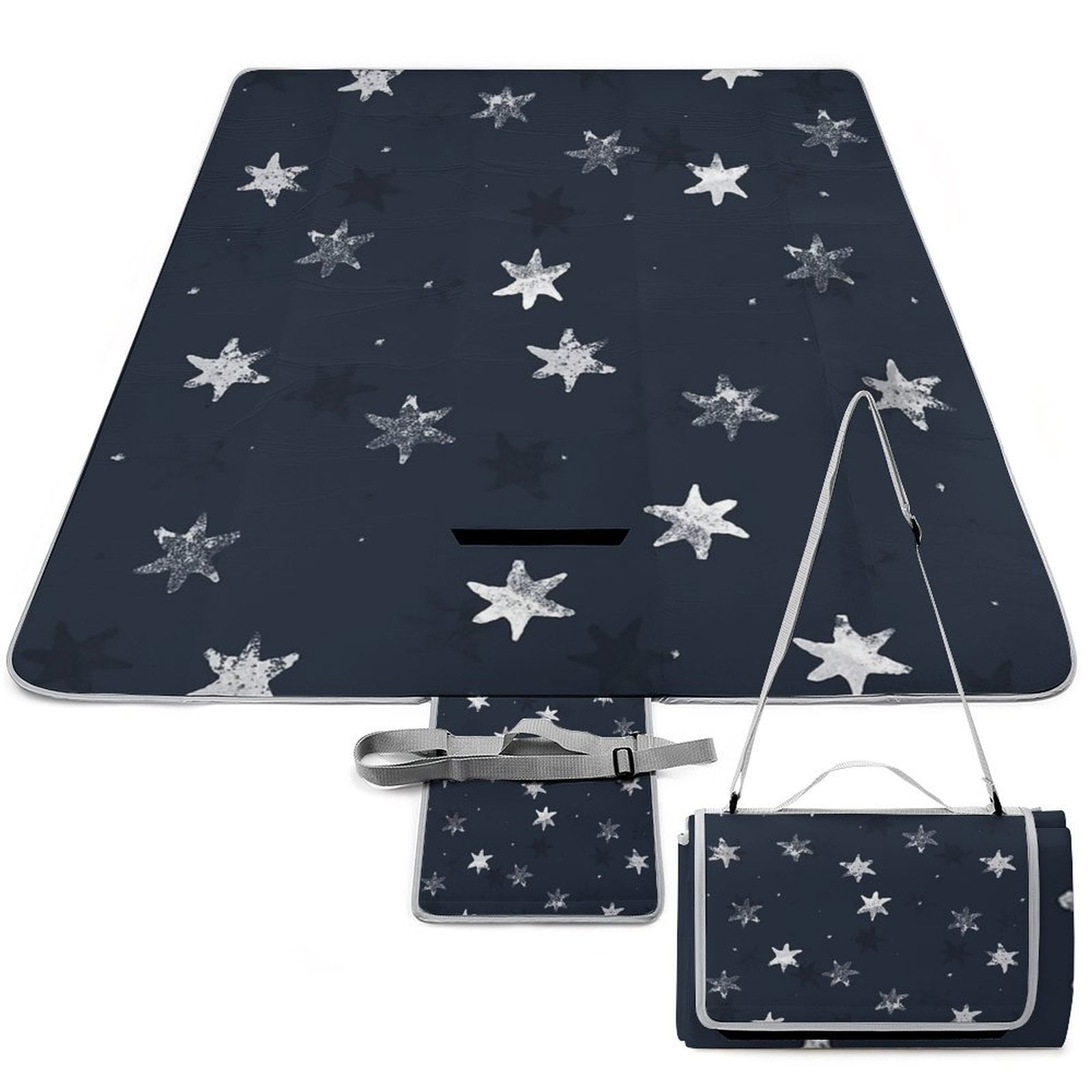 Stamped Star Square Picnic Mat Waterproof Beach Mat Folding Mattress ...