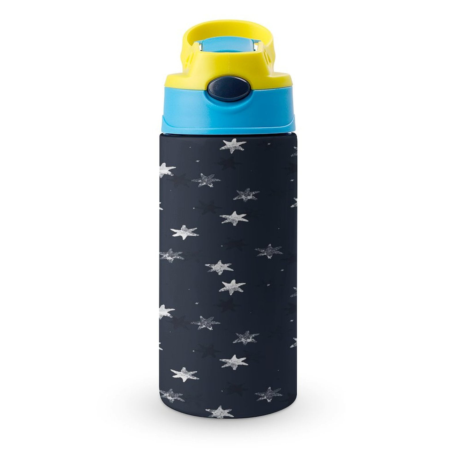 Stamped Star Water Bottle with Straw And Lid Stainless Steel Insulated ...