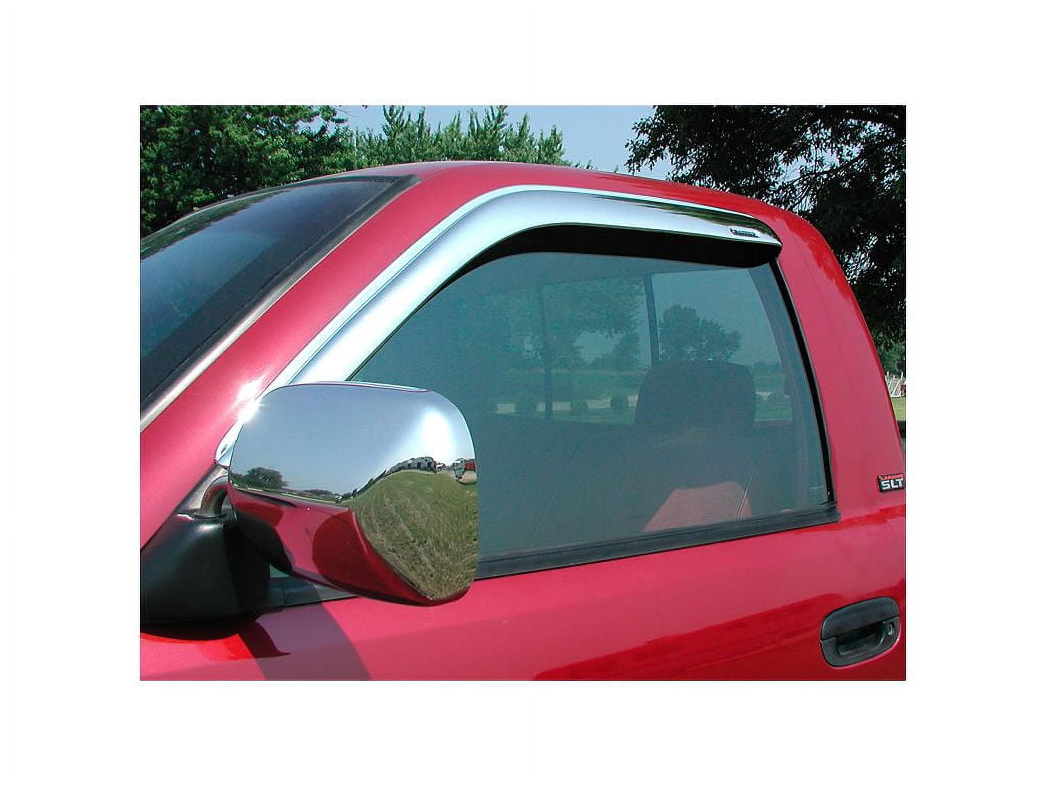 Stampede 6102-8 Chrome Tape-Onz Sidewind Deflector, 2 Piece Fits select ...