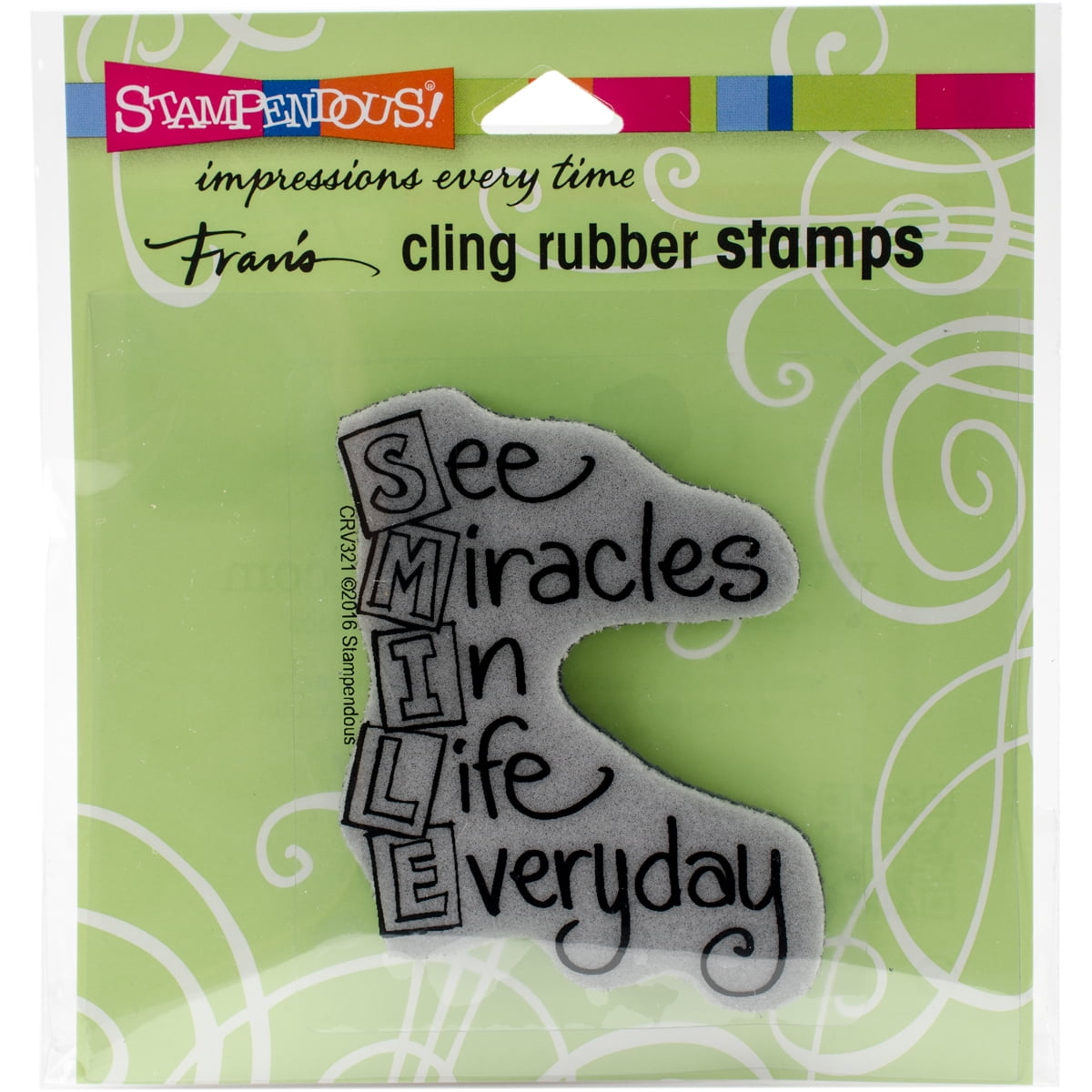 Stampendous Cling Stamp, 4.75" x 4.5", Smile Acronym - Walmart.com