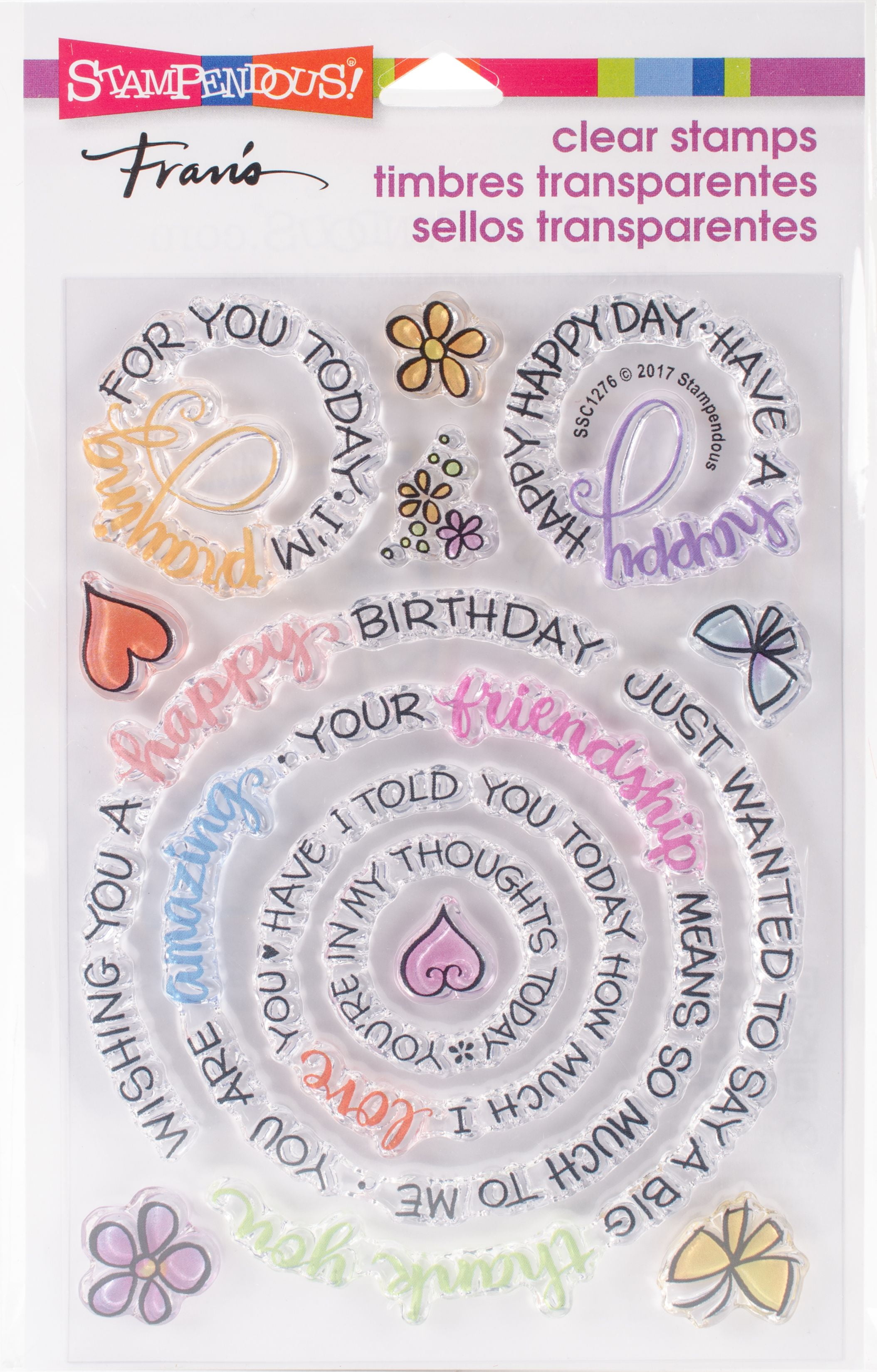 Stampendous Perfectly Clear Stamps Circular Messages - Walmart.com