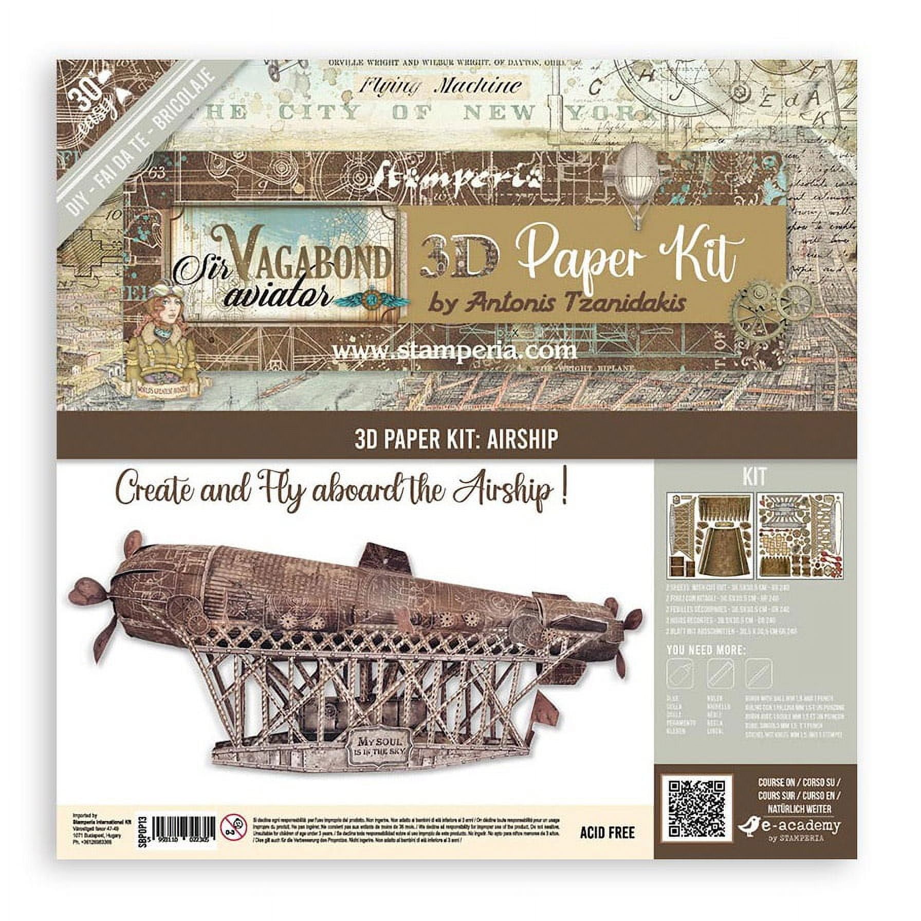 Stamperia 3D Paper Kit-Sir Vagabond Aviator - Walmart.com
