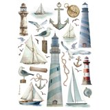 Stamperia Assorted Rice Paper A4 6/Sheets-Lighthouse - Walmart.com