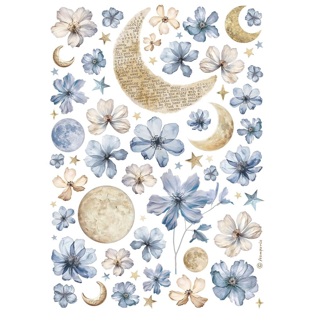 Stamperia Assorted Rice Paper A4 6/Sheets-Sun & Moon - Walmart.com