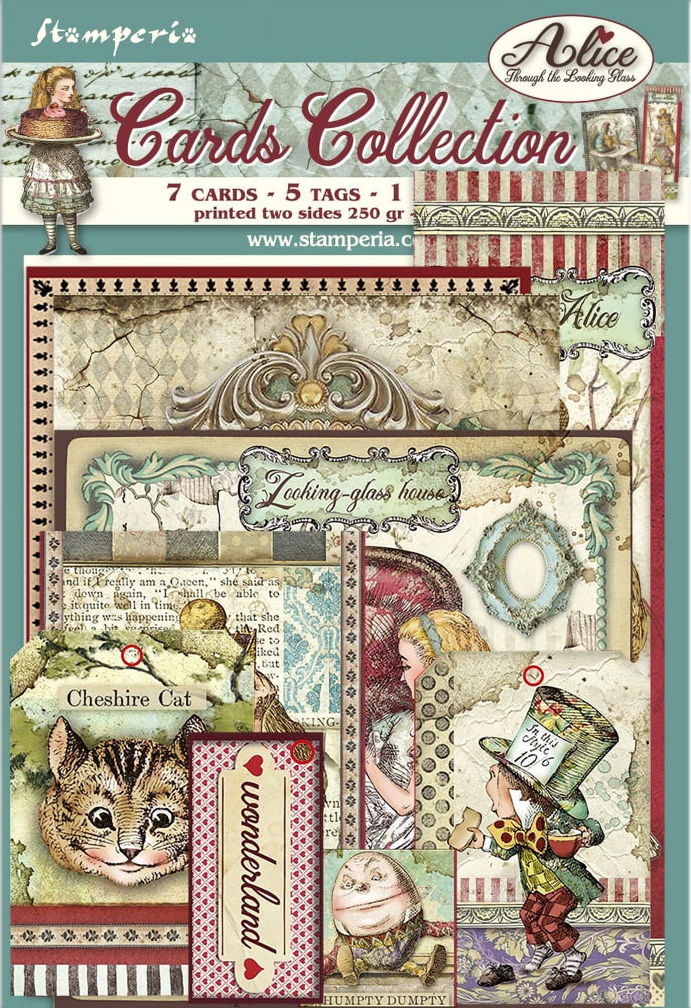 Stamperia Cards Collection-Alice Through The Looking Glass - Walmart.com