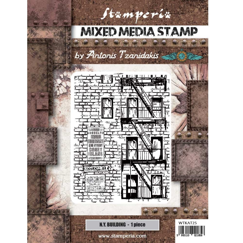 Stamperia Cling Stamp 5.90"X7.87"-New York Building, Sir Vagabond ...