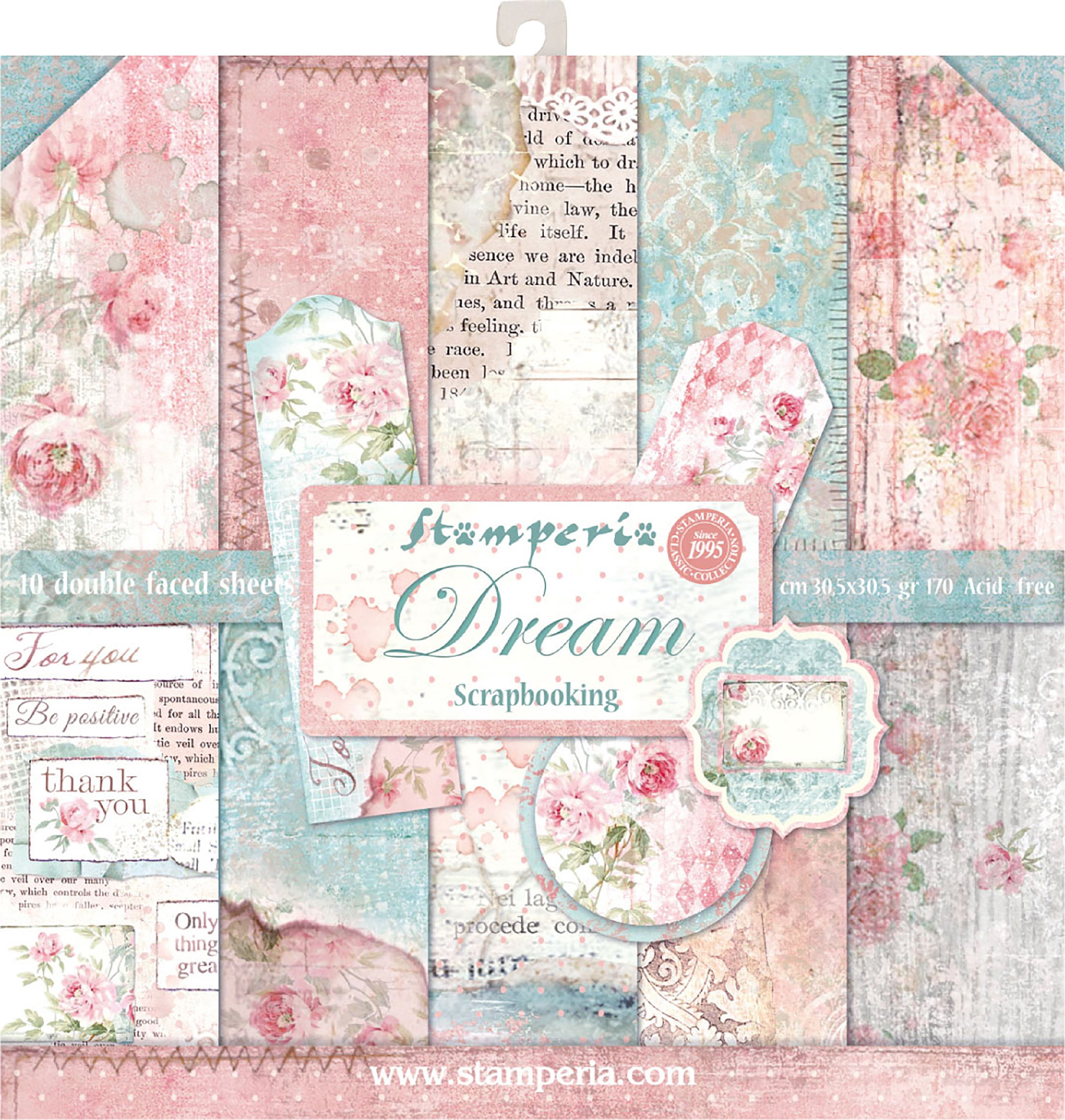 Stamperia Double-Sided Paper Pad 12"X12" 10/Pkg Dream, 10 Designs/1 ...