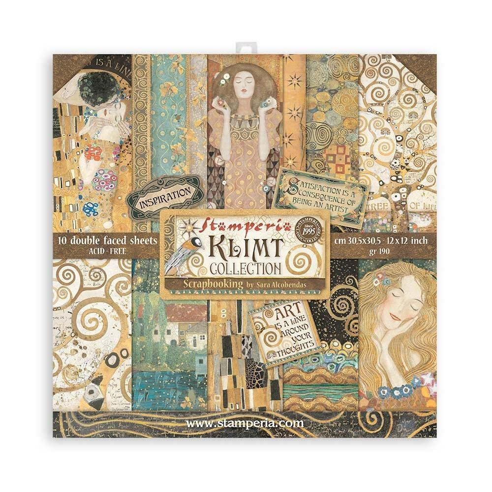 Stamperia Intl. Paper Pad Klimt 12x12 Double Sided Scrapbook Paper - 10 ...