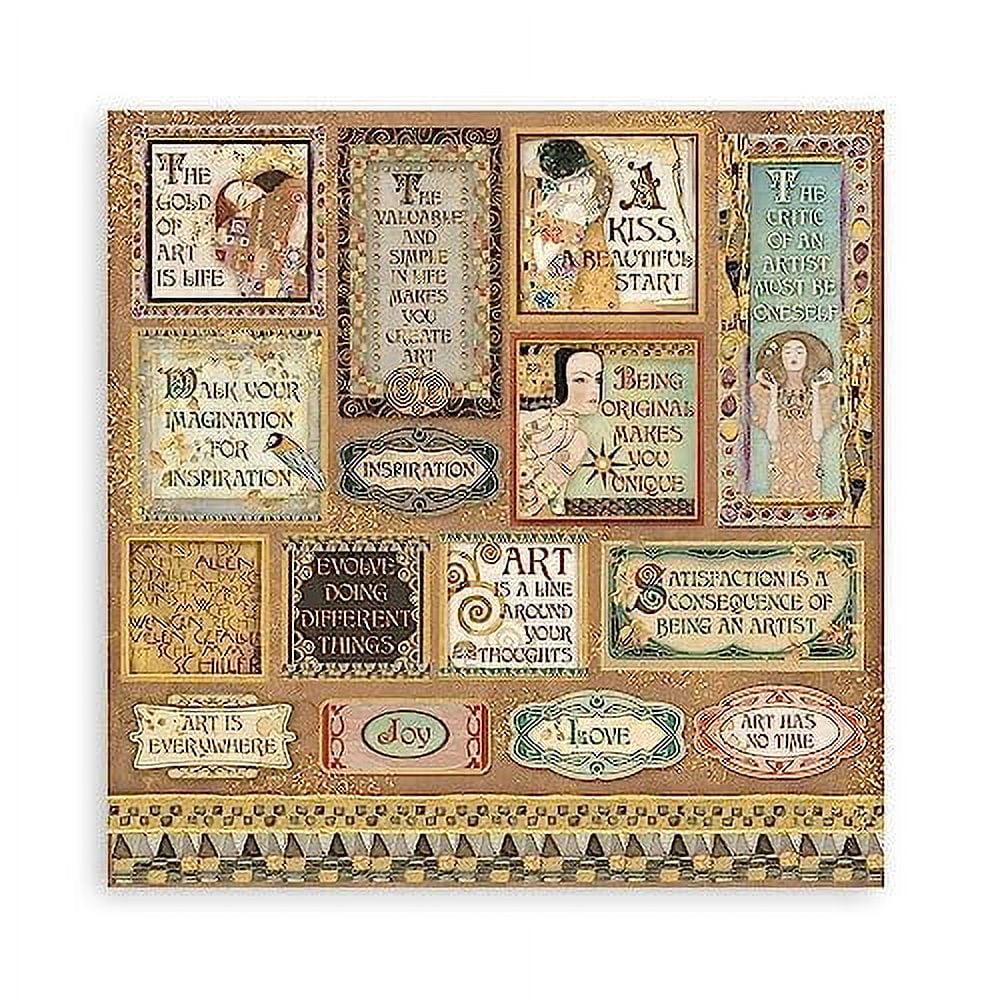 Stamperia Intl. Paper Pad Klimt 12x12 Double Sided Scrapbook Paper - 10 ...