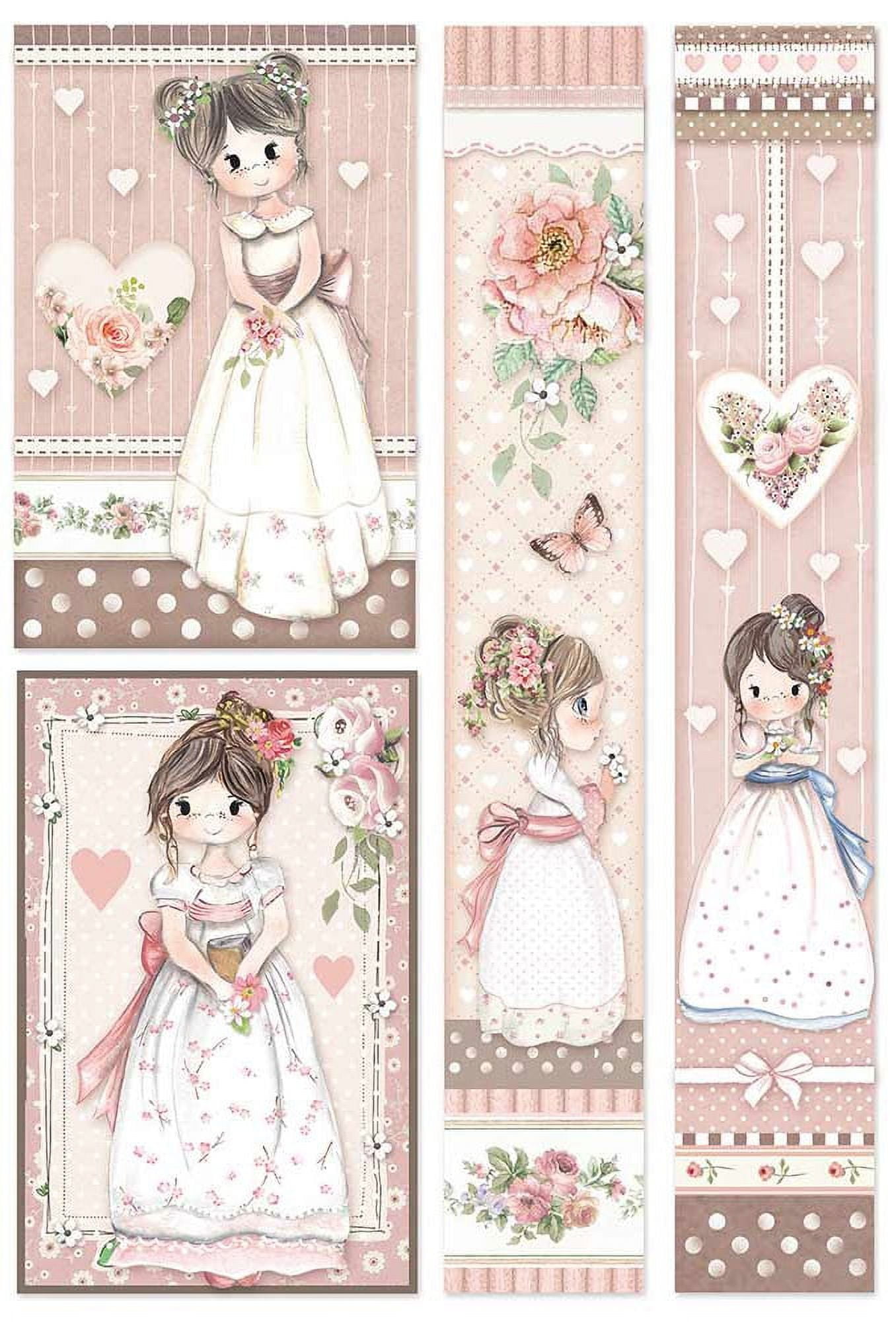 Stamperia Rice Paper Sheet A4-Little Girl Frames - Walmart.com
