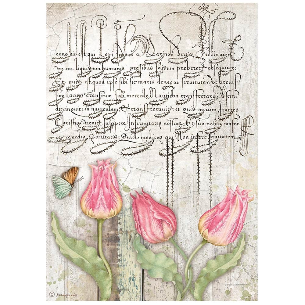 Stamperia Rice Paper Sheet A4-Tulips, Romantic Garden House - Walmart.com