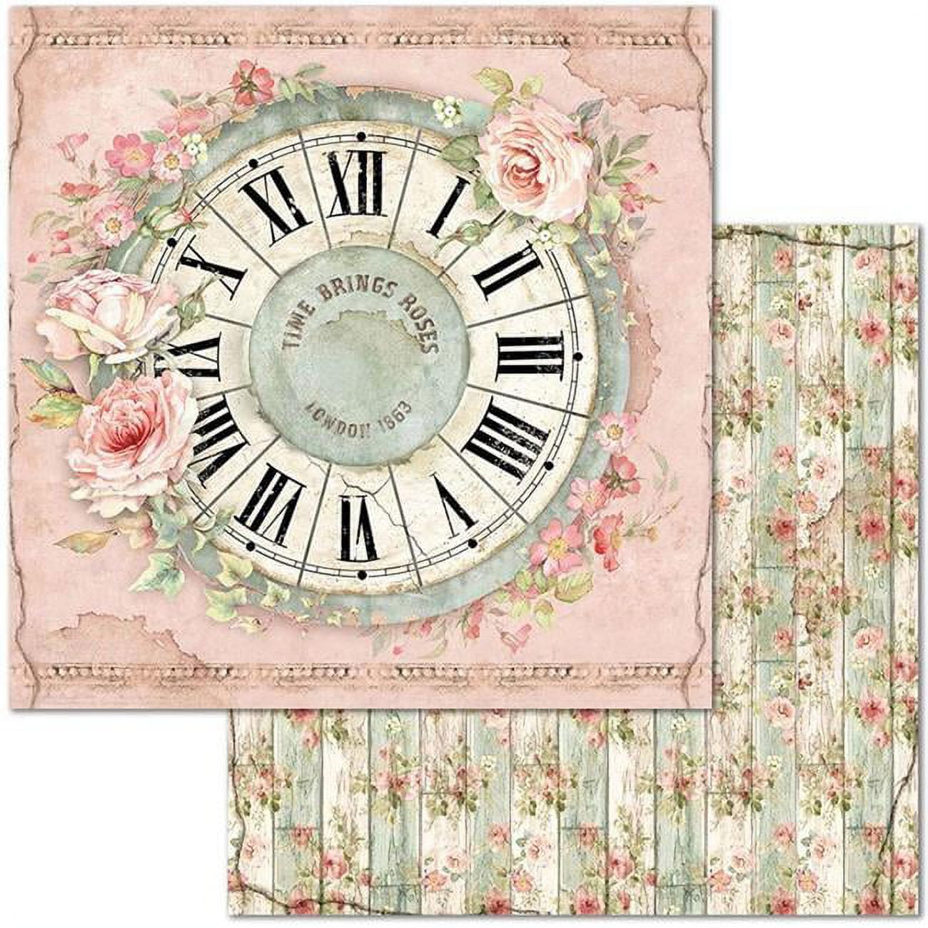 Stamperia SBBS08 House Rose-Paper Pad 8 x 8 in. - Pack of 10 - Walmart.com