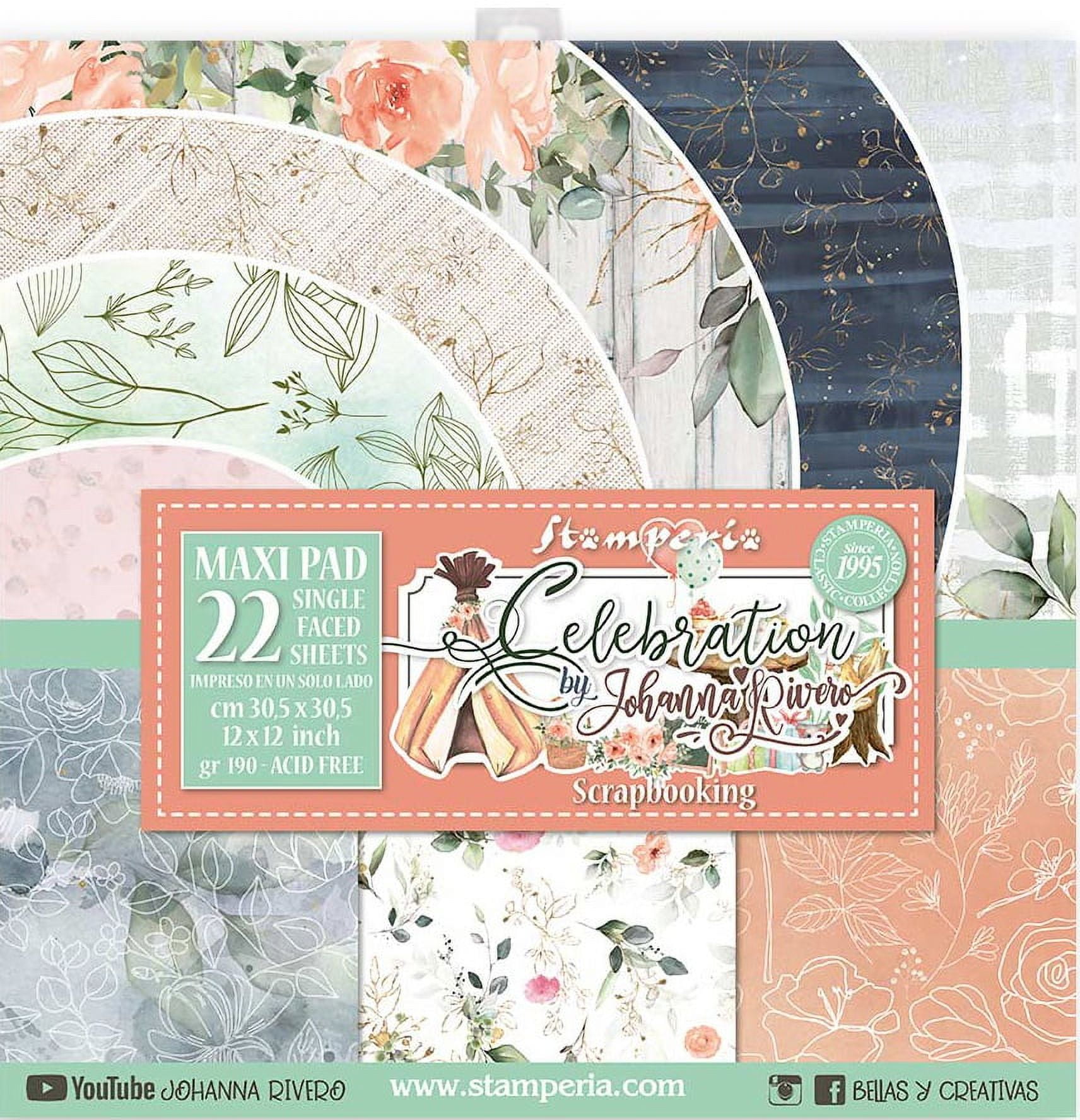 Stamperia Single-Sided Paper Pad 12"X12" 22/Pkg-Celebration, 22 Designs ...