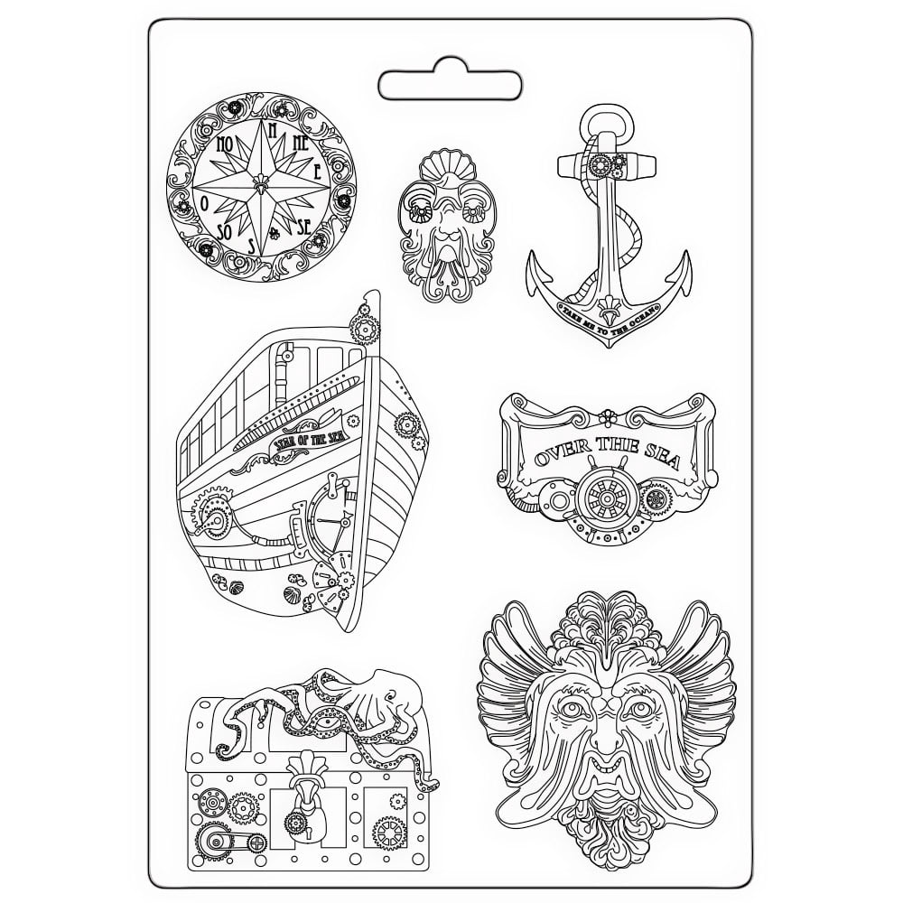 Stamperia Soft Maxi Mould A4-Songs Of The Sea Over The Sea - Walmart.com