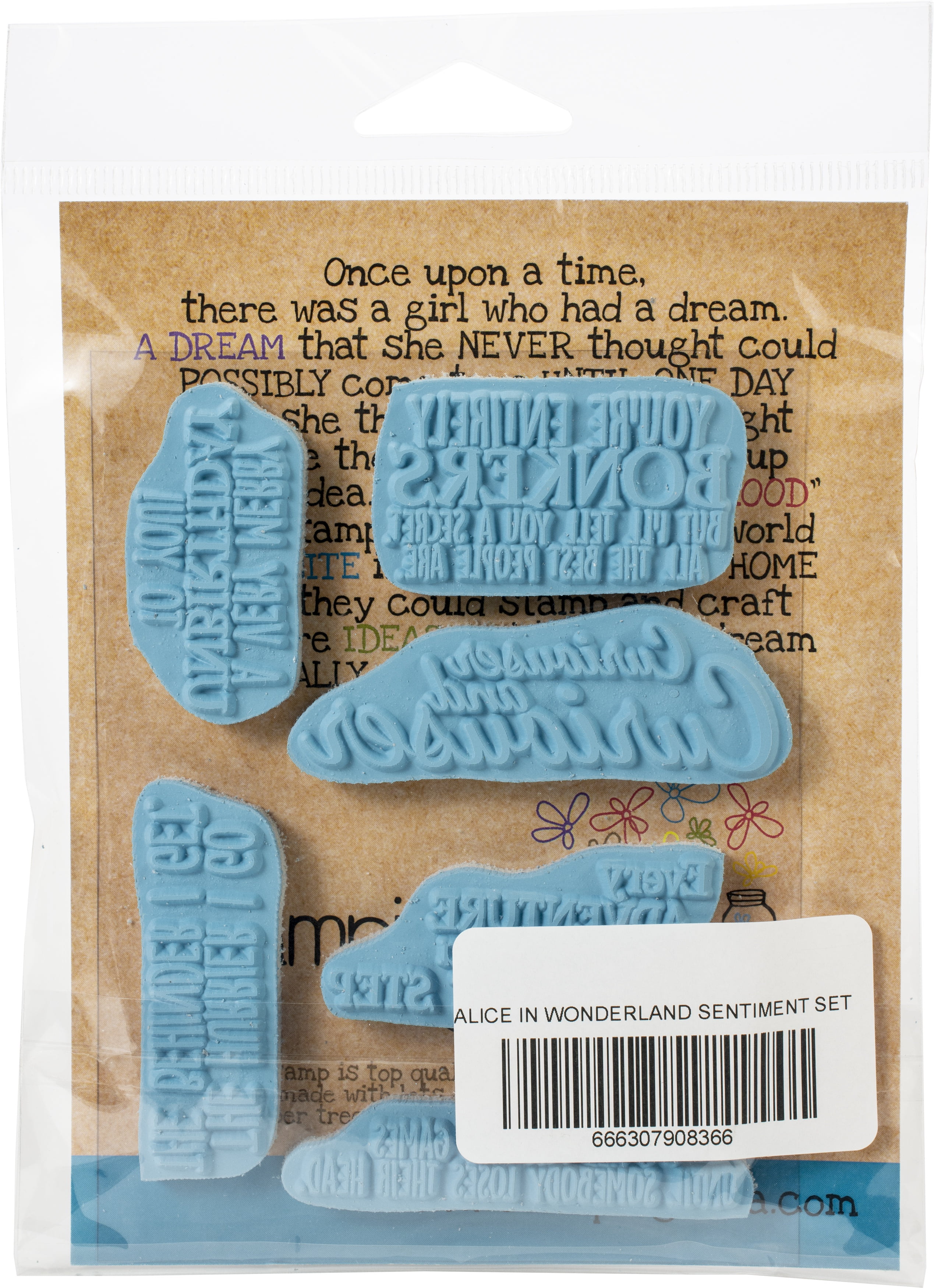 Stamping Bella Cling Stamps, Alice In Wonderland Sentiments - Walmart.com