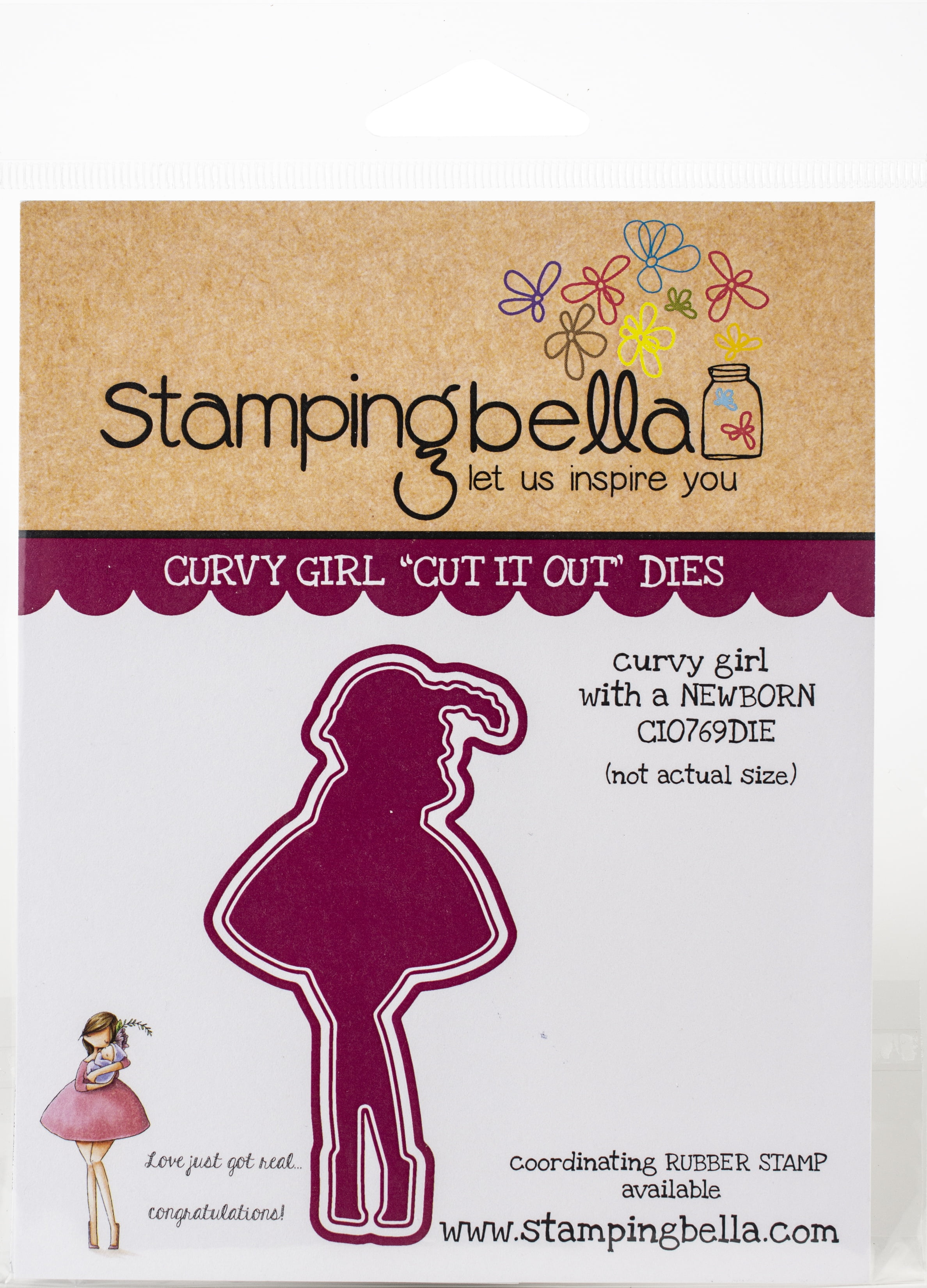 Stamping Bella Cut It Out Dies-Curvy Girl With A Newborn - Walmart.com