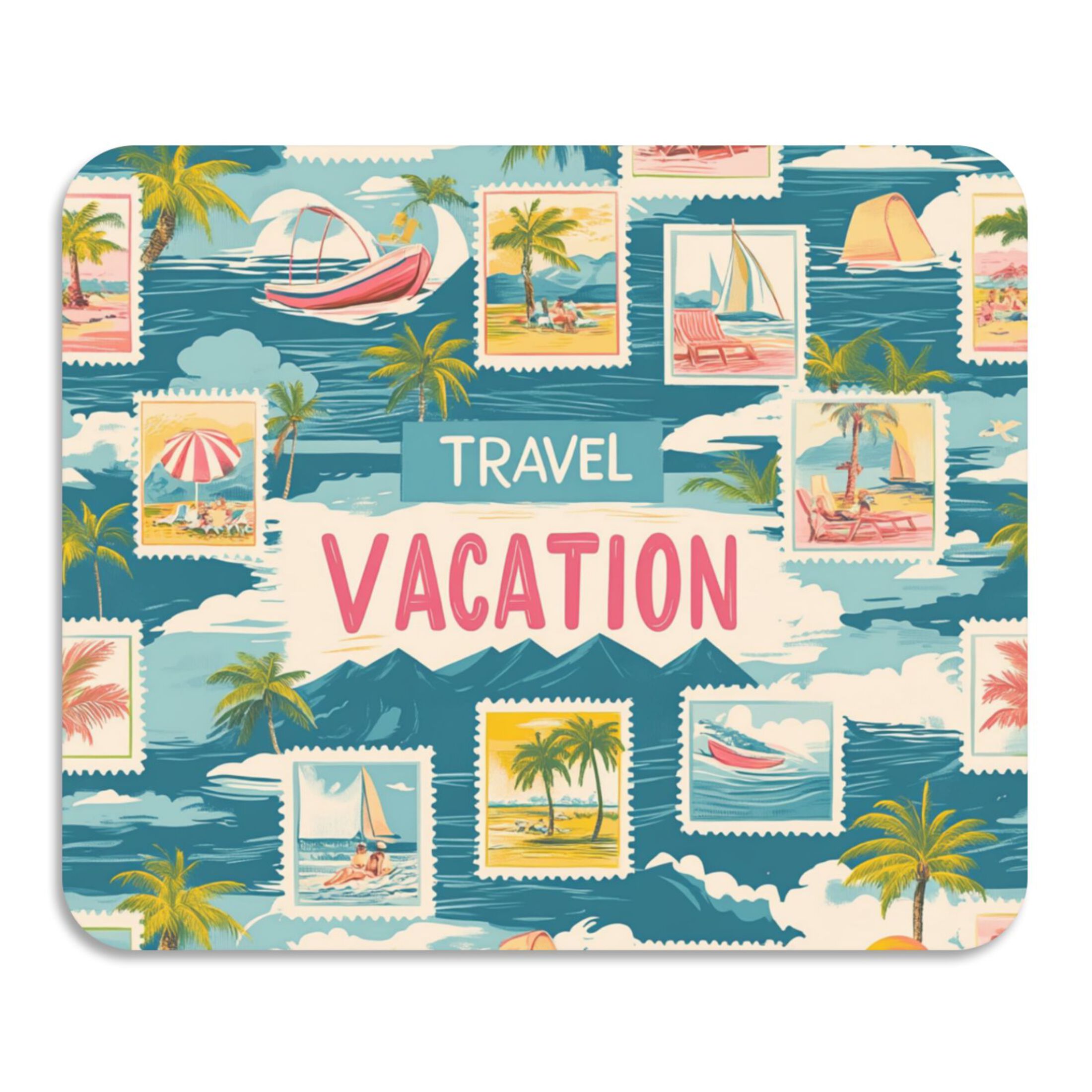 Stamps Coconut Trees Waves Diatomite Dish Drying Mat Drain Pad for ...