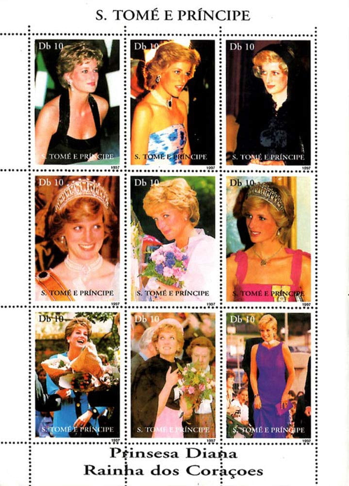 Stamps-Hobby: Sao Tome & Principe is. 1997 Princess Diana Royal Family ...