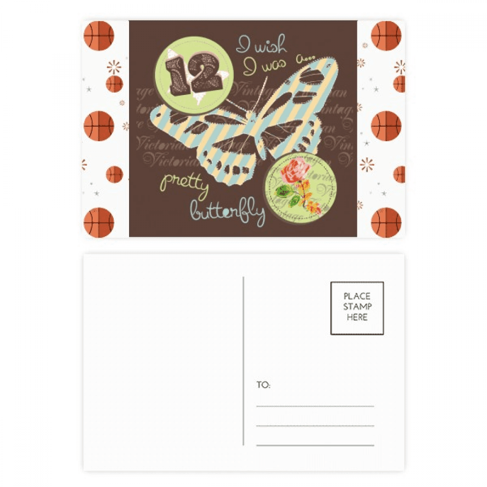 Stamps and Art Deco Fashion Basketball Postcard Set Thanks Card Mailing ...