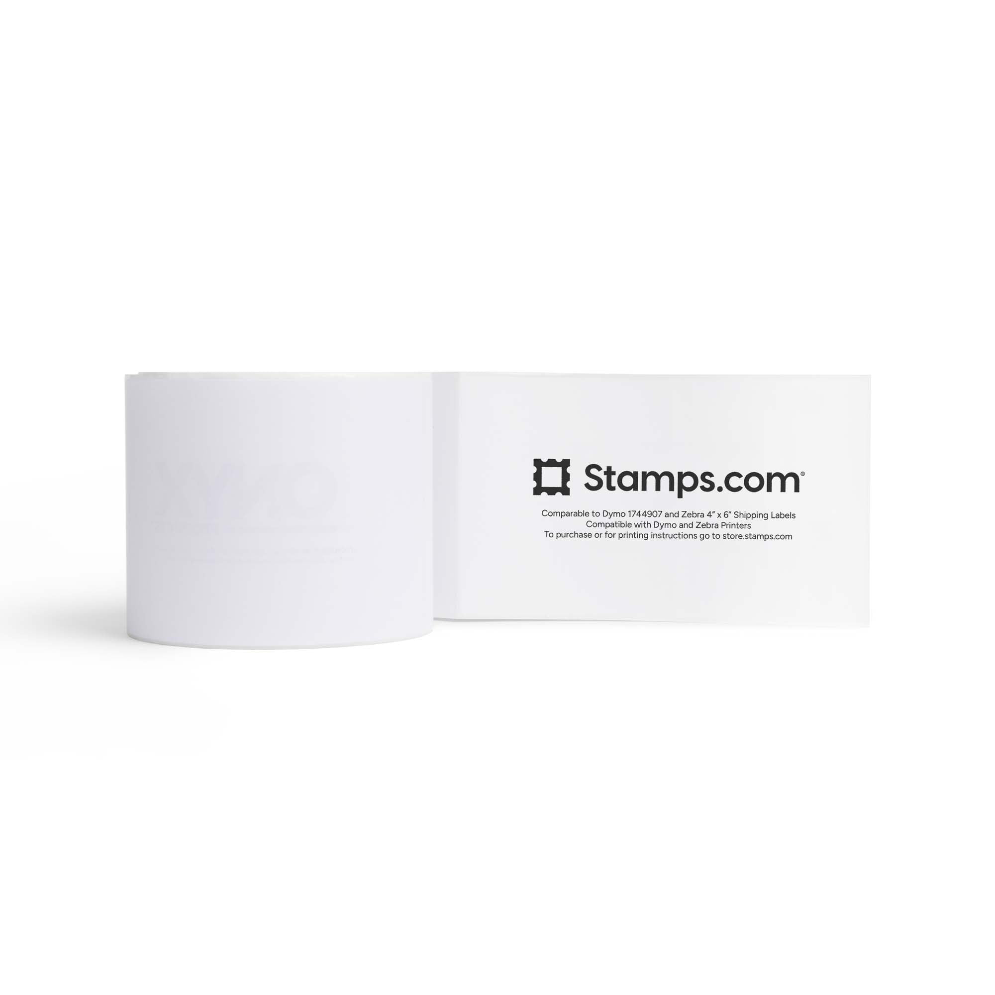 Stamps.com 4 x 6" Thermal Shipping Label Roll, 500 Labels, for Packages ...