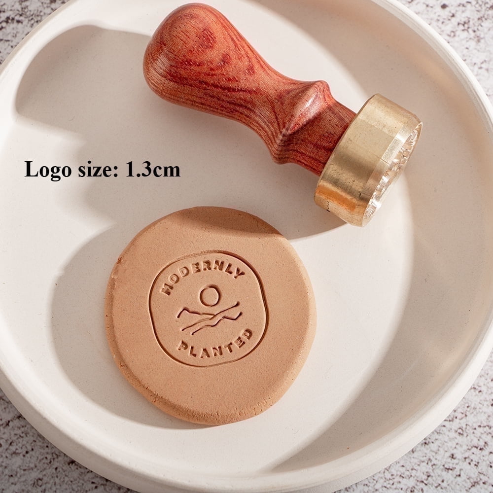 Stamptech 1.3cm/2cm/4cm 1pc Custom Clay Stamp Personalized Logo with Removable Handle - Walmart.com