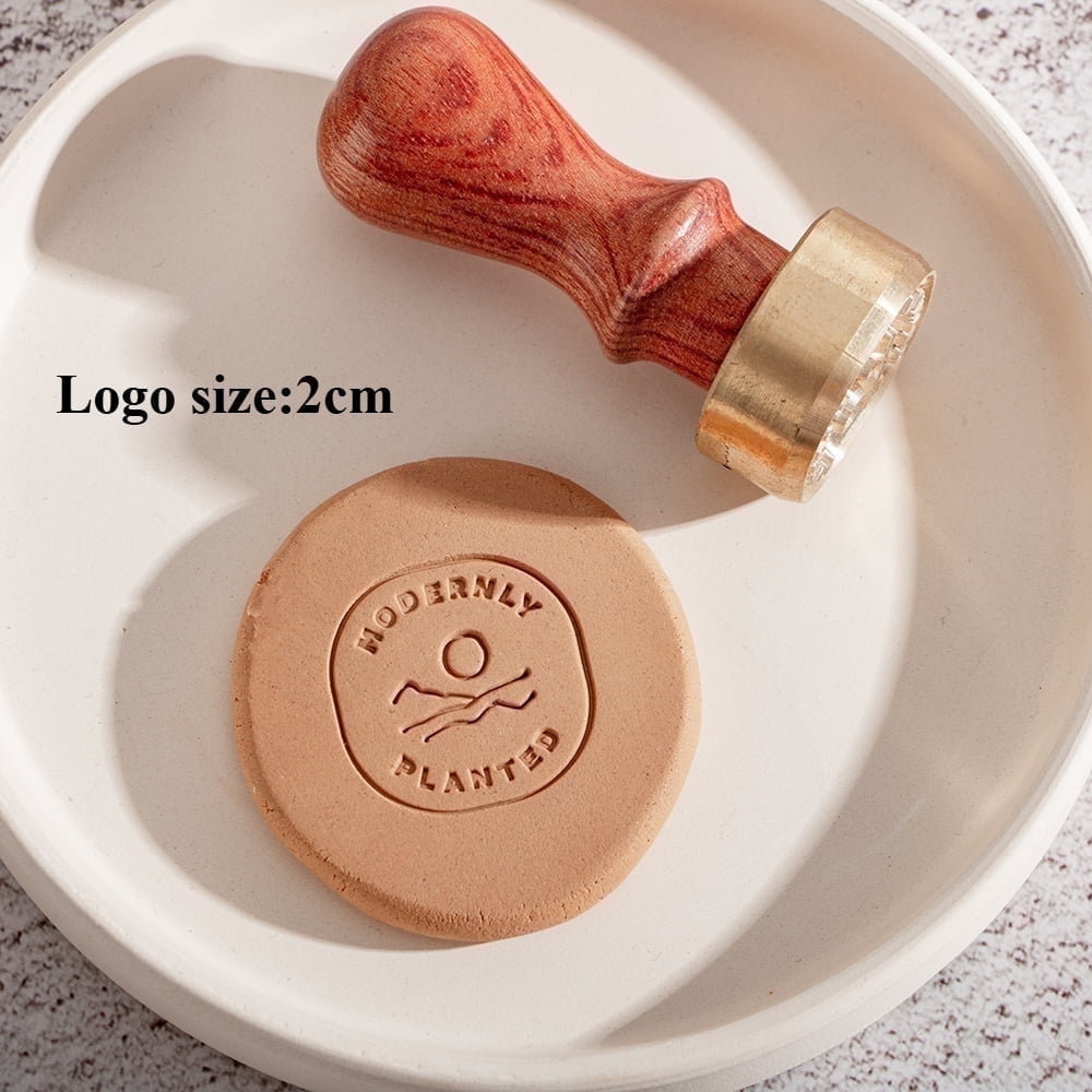 Stamptech 1.3cm/2cm/4cm 1pc Custom Clay Stamp Personalized Logo with ...