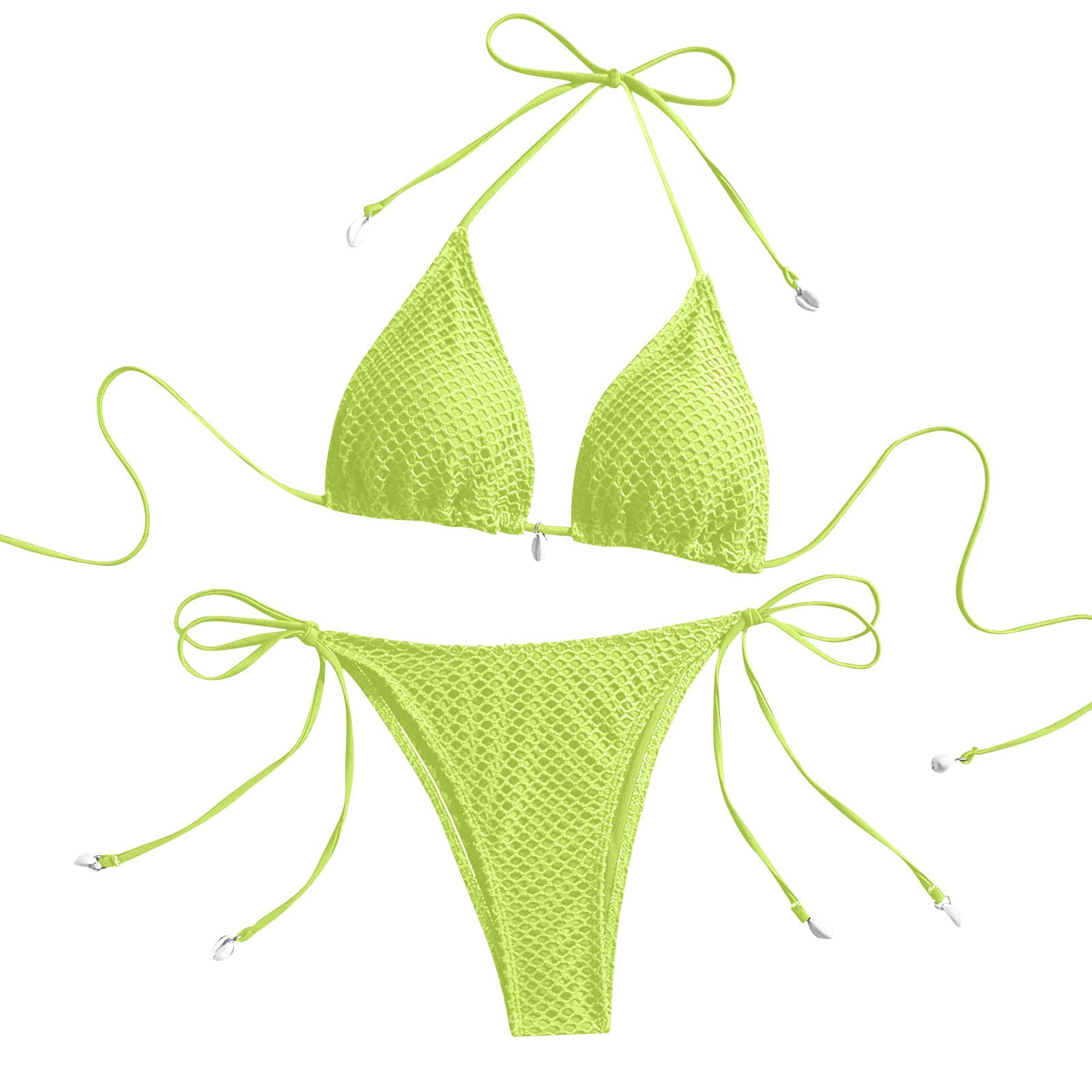 Stamzod Bikini Sets for Women 2 Piece Cheeky High Cut Bathing Suit ...