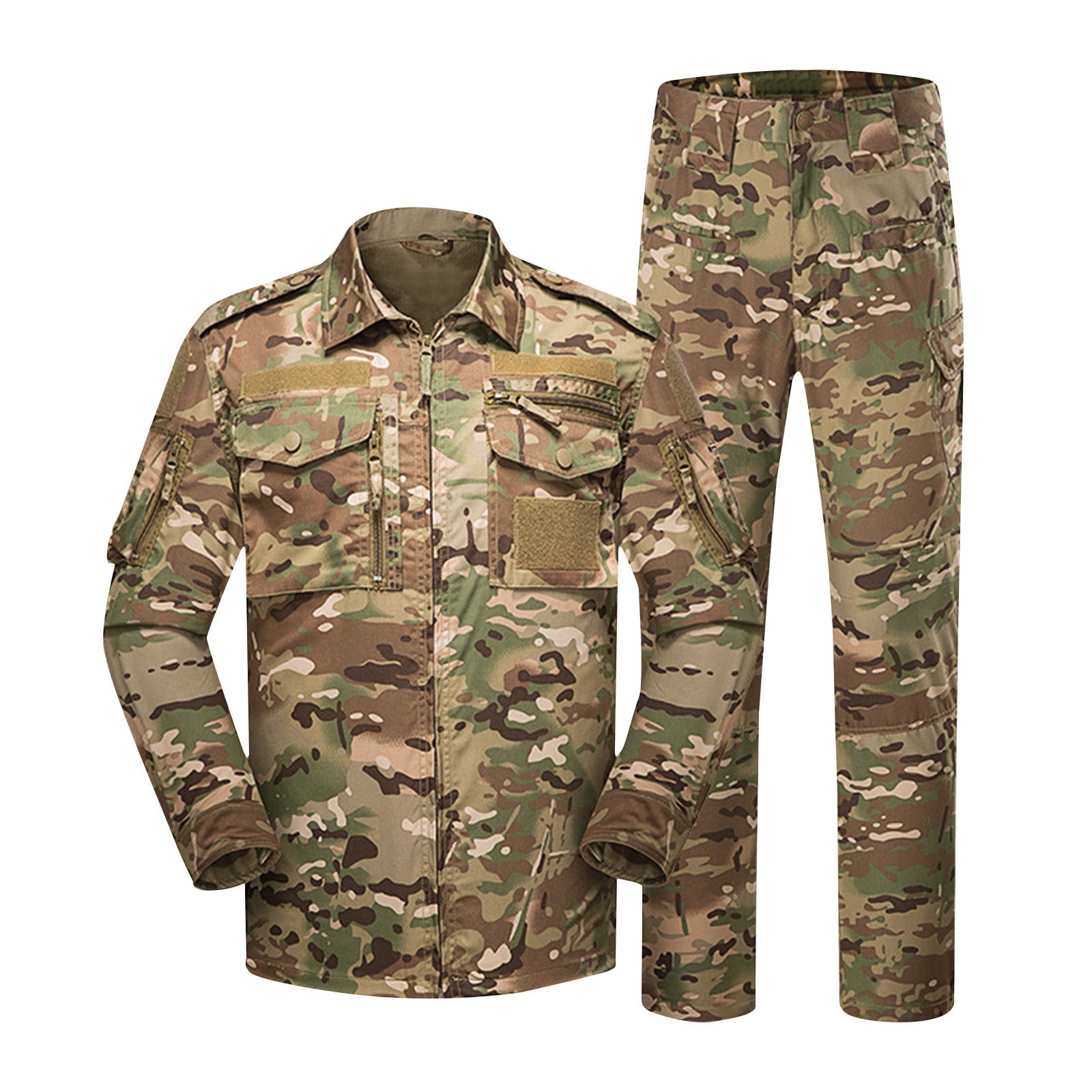 Stamzod Hunting Clothes for Men Long Sleeve Full Zipper Jacket and Pant ...