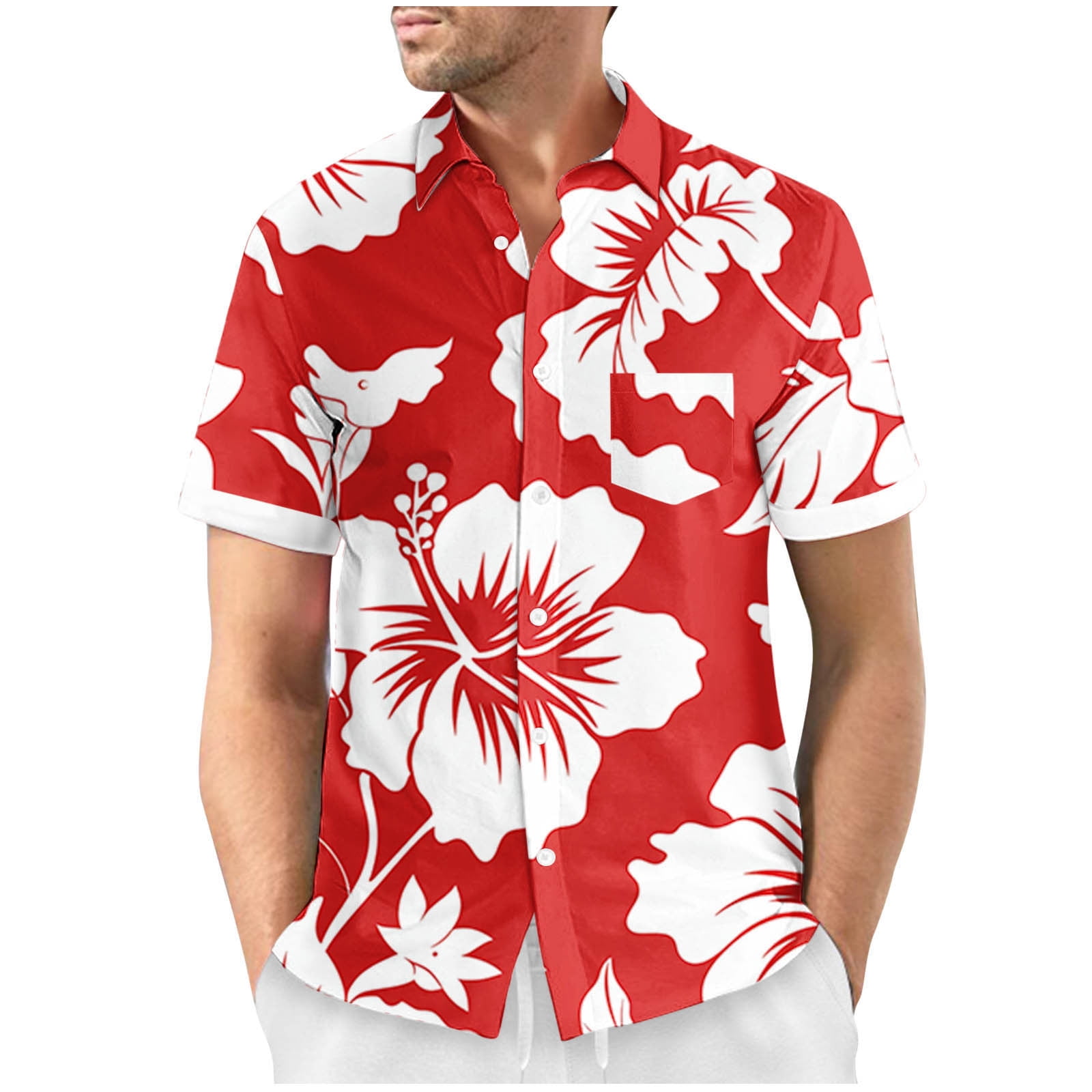 Stamzod Men Clothes Clearance Mens Shirts Casual Clearance Short Sleeve ...