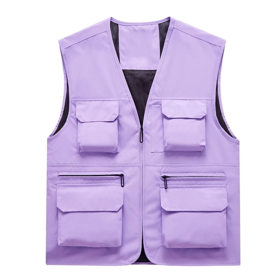 Stamzod Men's Cargo Vest Jacket Outdoor Cycling Travel Hiking Photo ...
