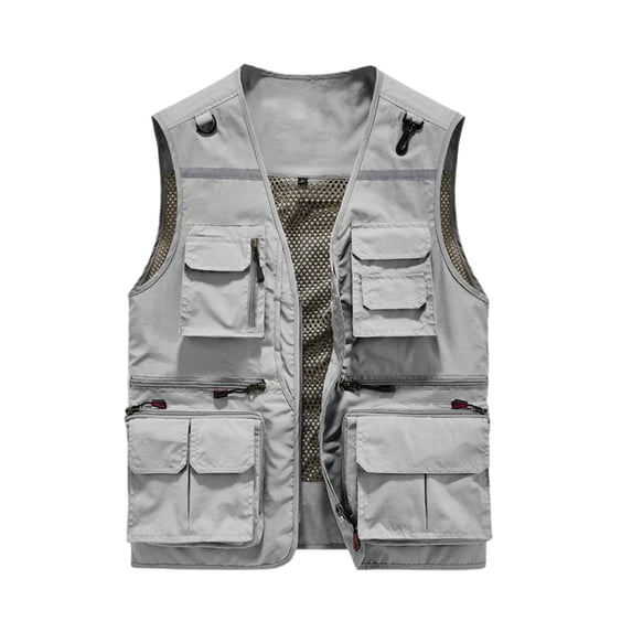 Stamzod Men's Construction Vest with Multi-Pockets Outdoor Lightweight ...
